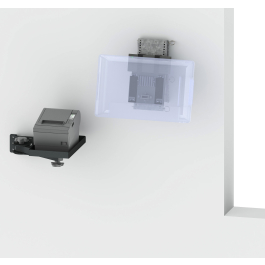 Oracle MICROS Workstation 6 tilting wall mount and a printer tray with ...